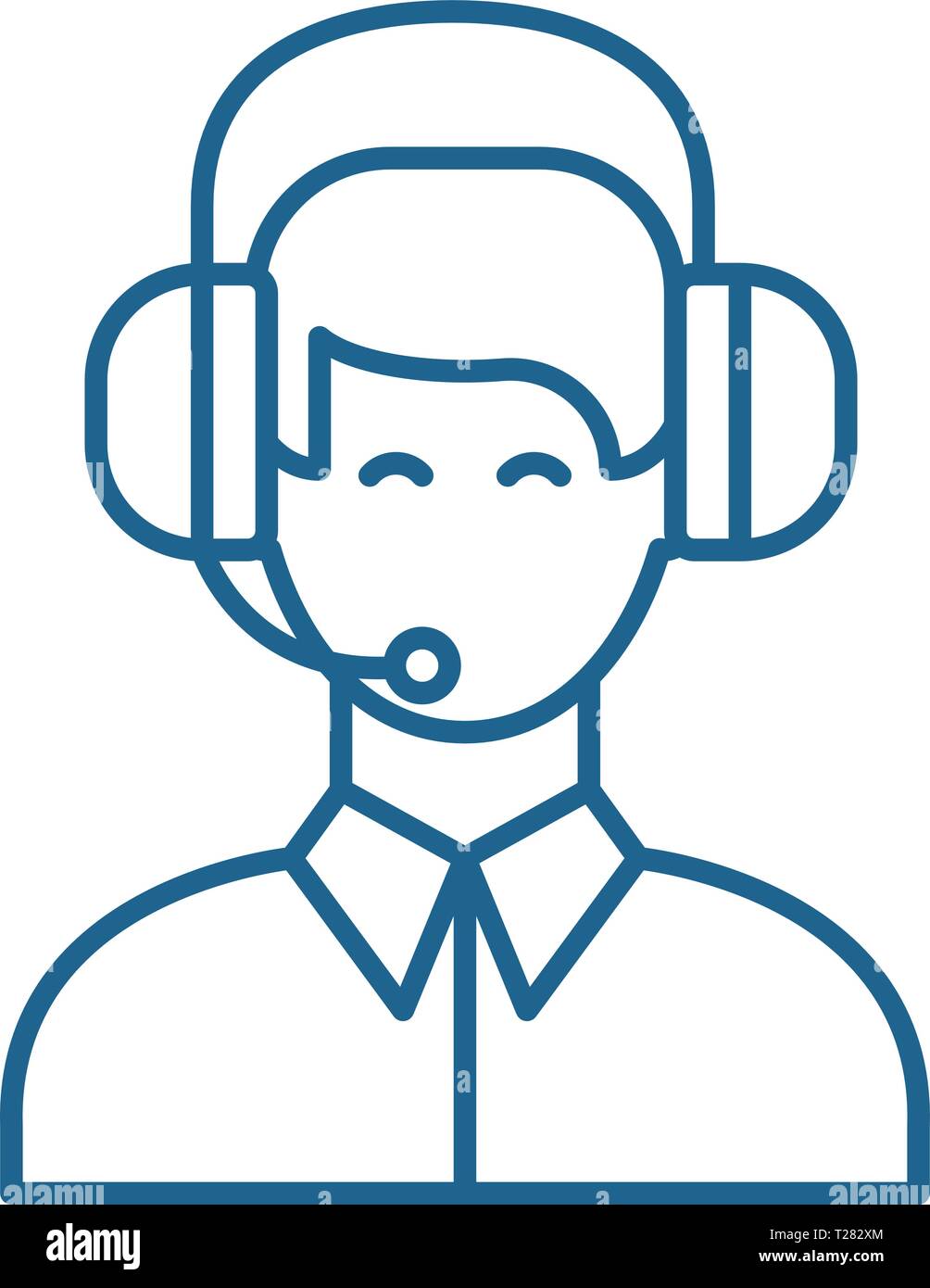 Customer support line icon concept. Customer support flat vector symbol ...