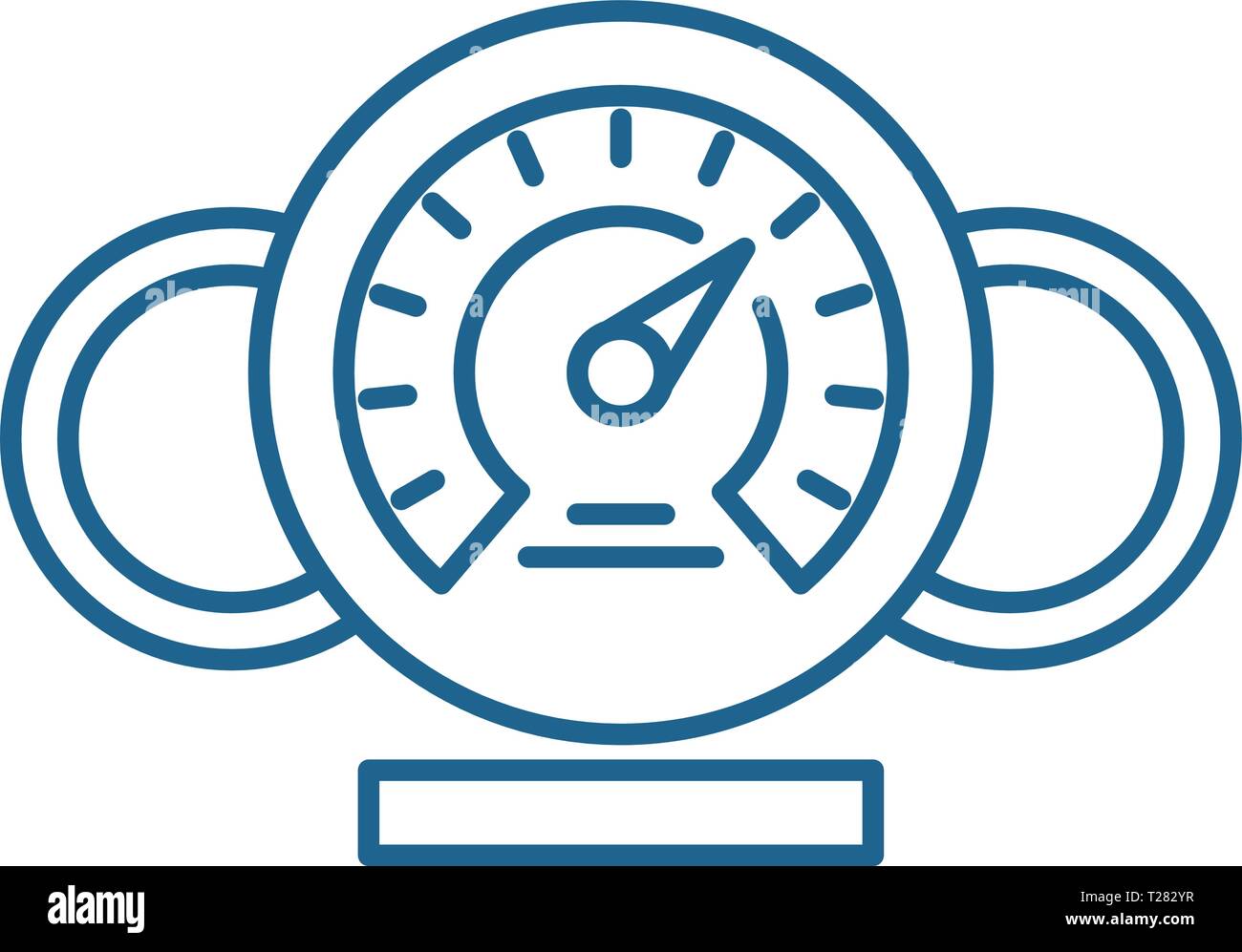 Dashboard line icon concept. Dashboard flat vector symbol, sign ...