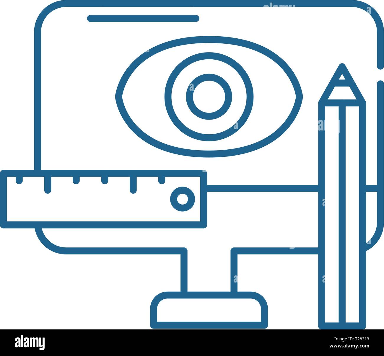 Design methodology line icon concept. Design methodology flat vector ...