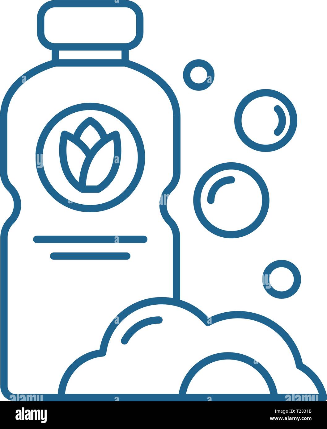 Detergent line icon concept. Detergent flat vector symbol, sign ...