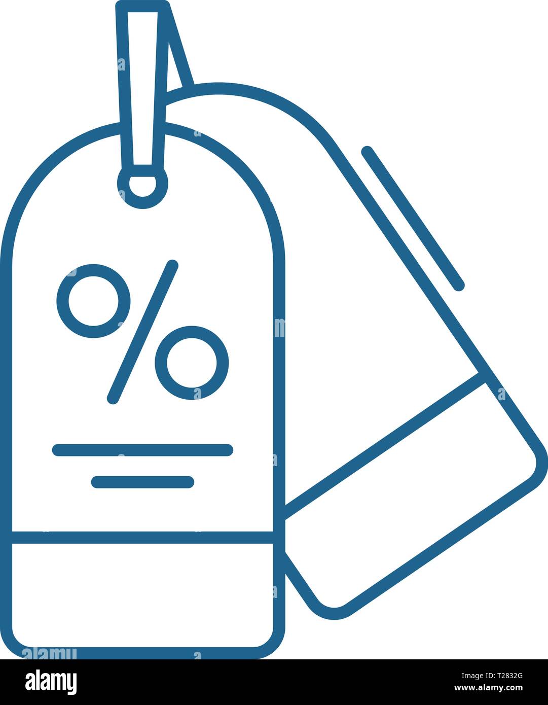 Discounts line icon concept. Discounts flat vector symbol, sign ...
