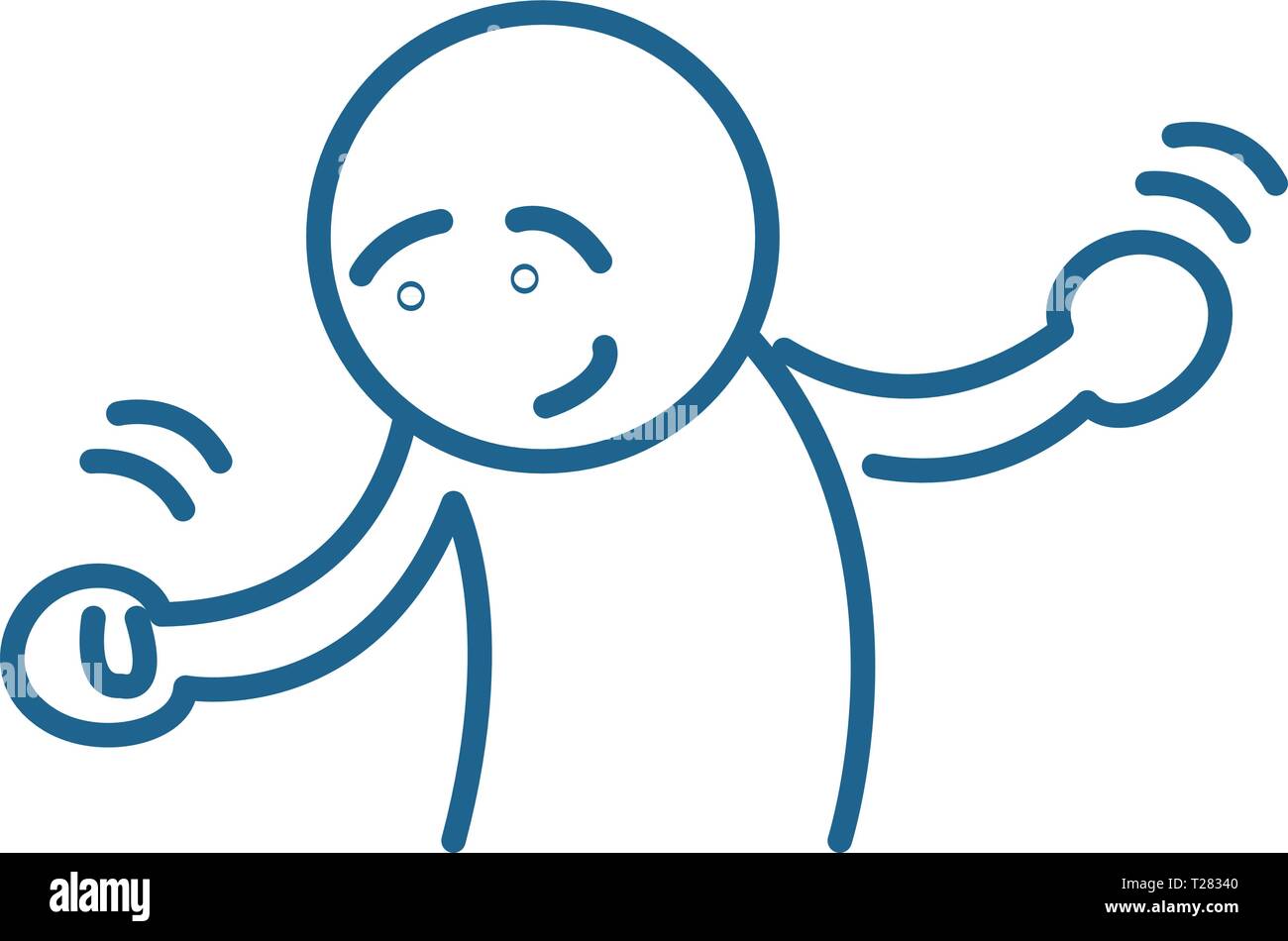 Doubts line icon concept. Doubts flat vector symbol, sign, outline ...