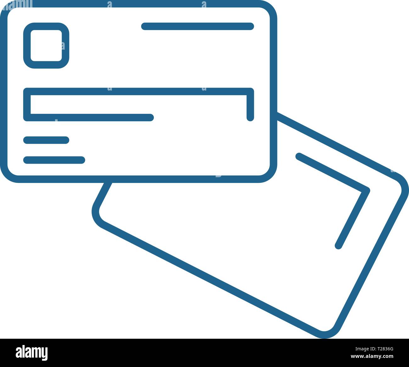 Electronic money line icon concept. Electronic money flat vector symbol ...