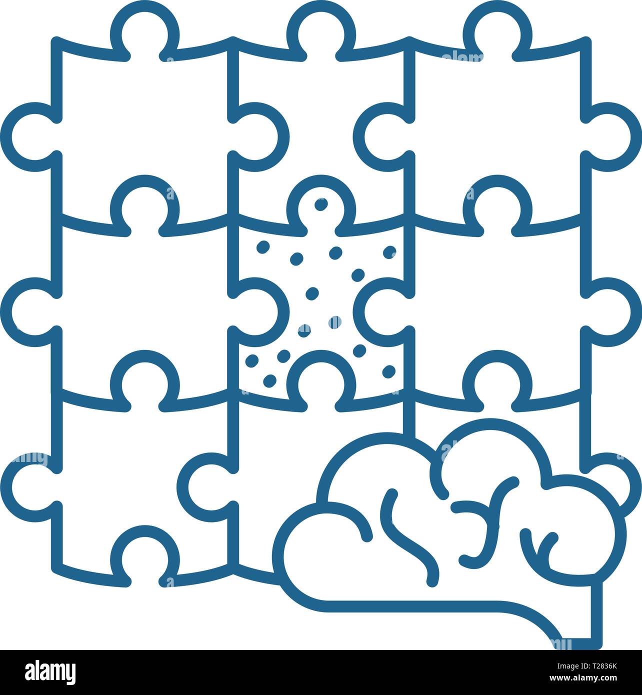 Elements of strategy line icon concept. Elements of strategy flat ...