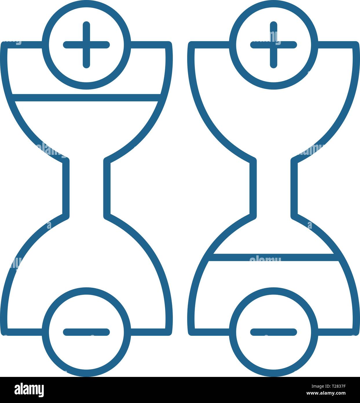 Energy charge line icon concept. Energy charge flat vector symbol, sign ...
