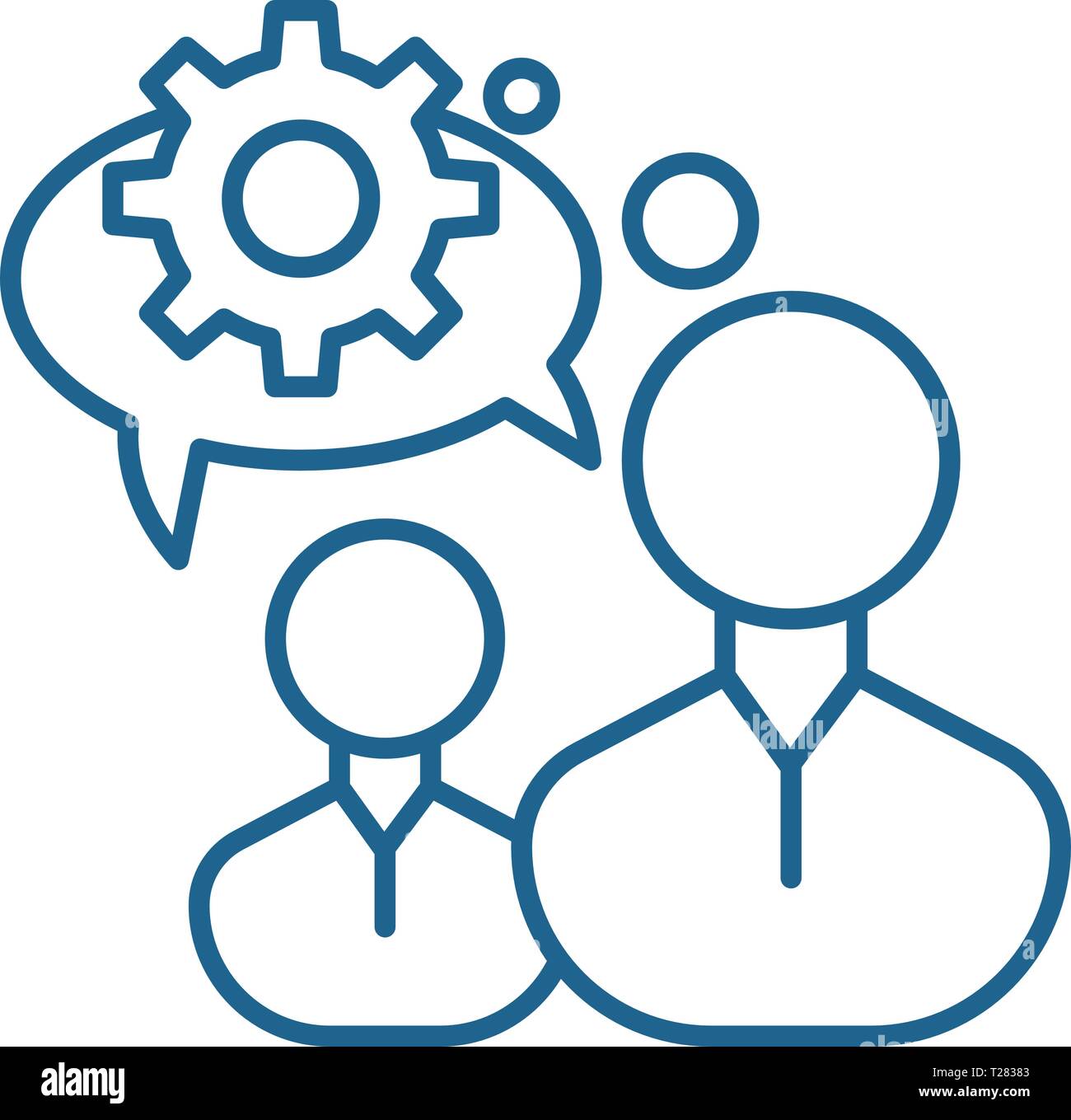 Engineering thinking line icon concept. Engineering thinking flat ...