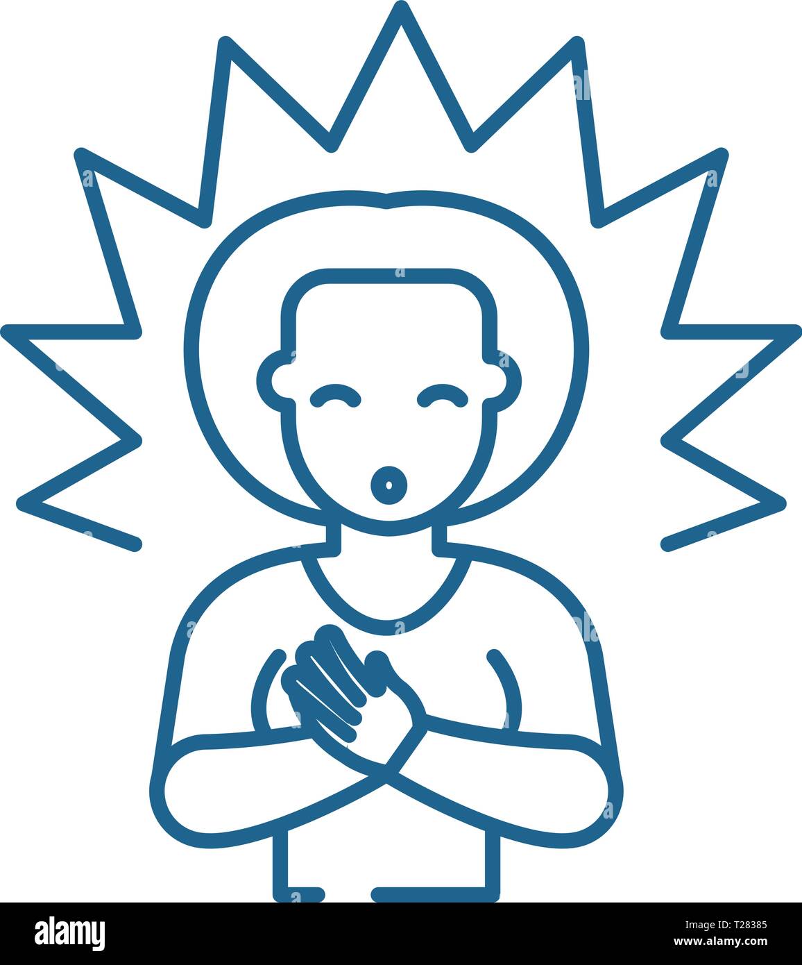 Enlightenment line icon concept. Enlightenment flat vector symbol, sign ...