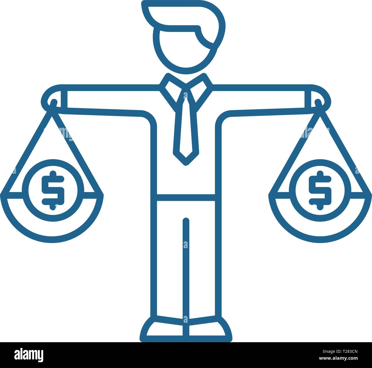 Financial investments line icon concept. Financial investments flat ...