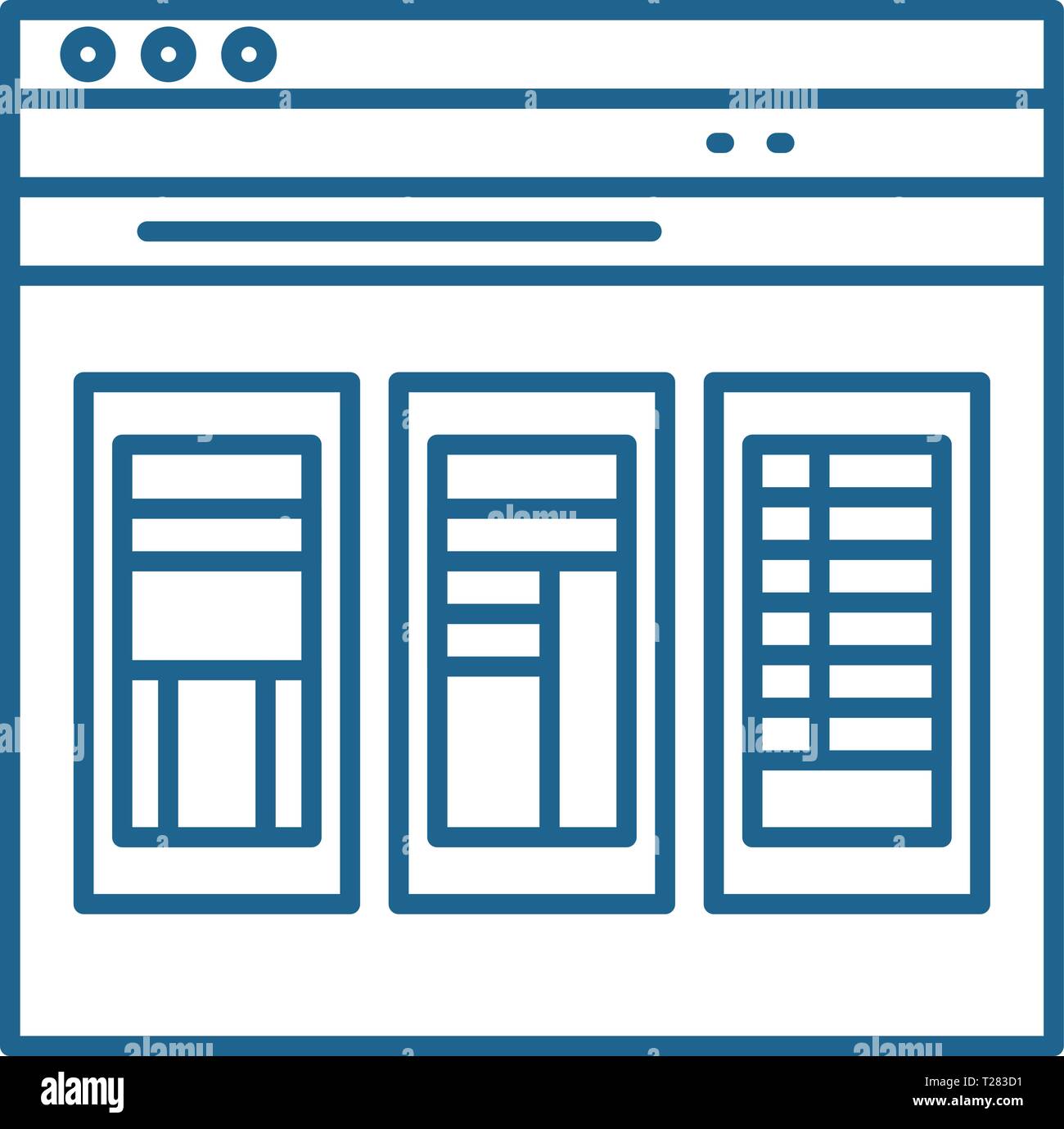 Financial statements line icon concept. Financial statements flat ...