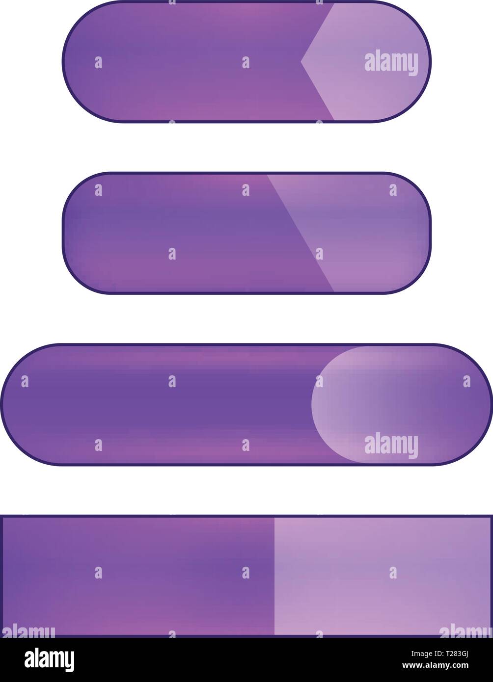 vector bright glossy web buttons set - violet Stock Vector Image & Art ...
