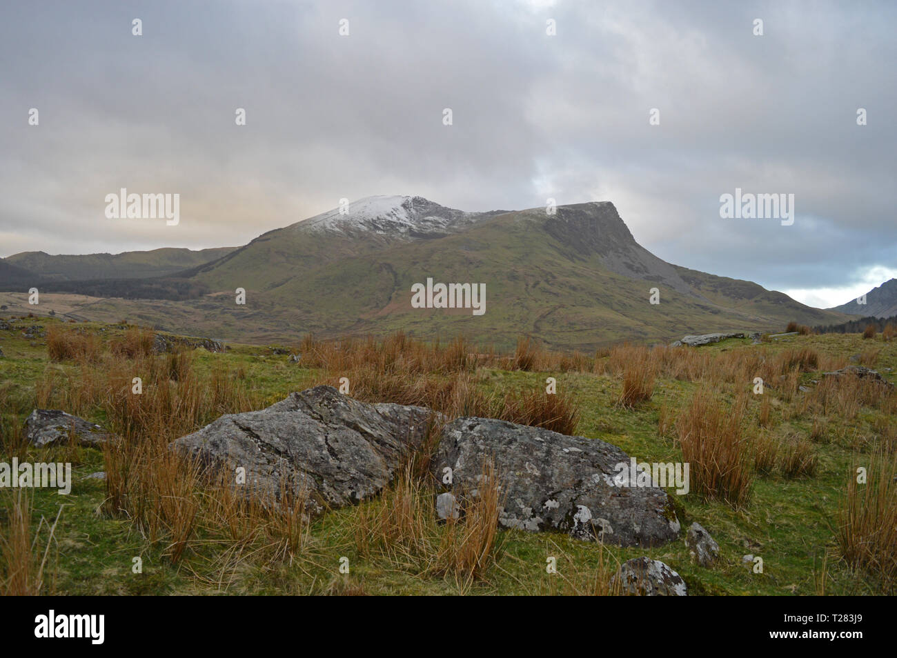 Nantlle Ridge viewed from deviated trail off the Rhyd Ddu path ...