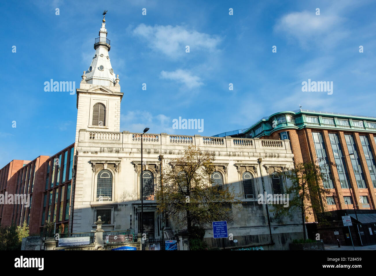 St Nicholas Cole Abbey, Queen Victoria Street, Queenhithe, London Stock ...