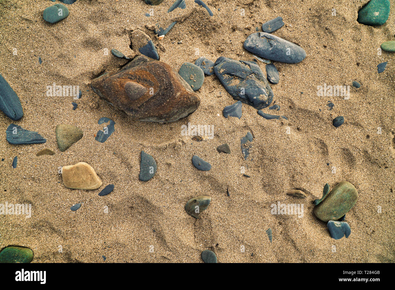 Beach - Sand & Pebbles Stock Photo - Alamy