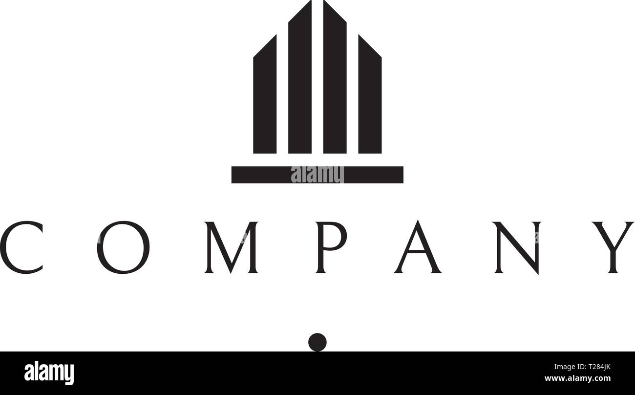 House Column Architectire black vector logo design Stock Vector Image ...