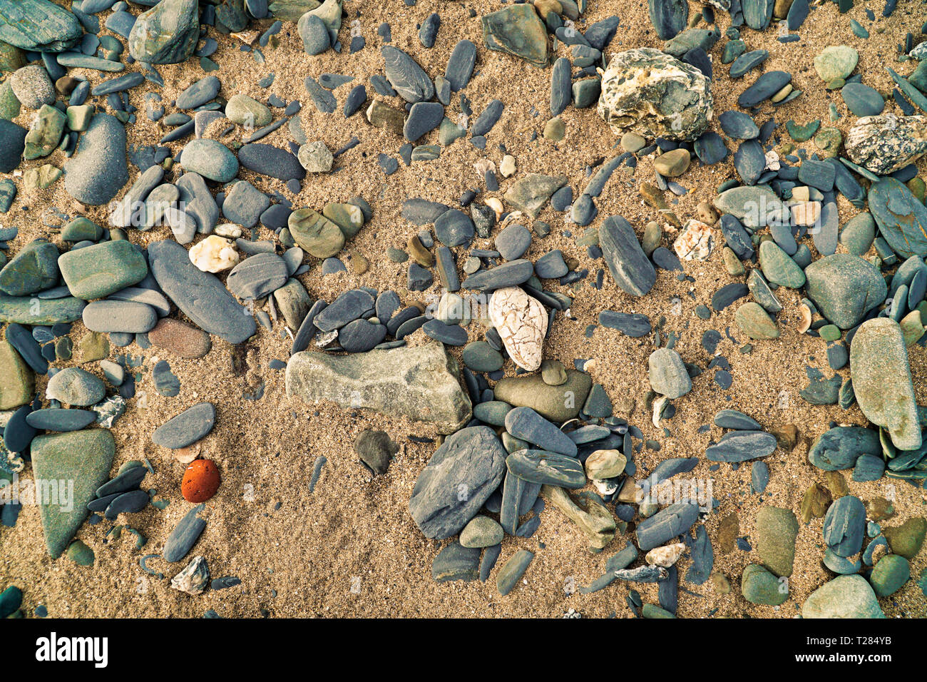 Beach - Sand & Pebbles Stock Photo - Alamy