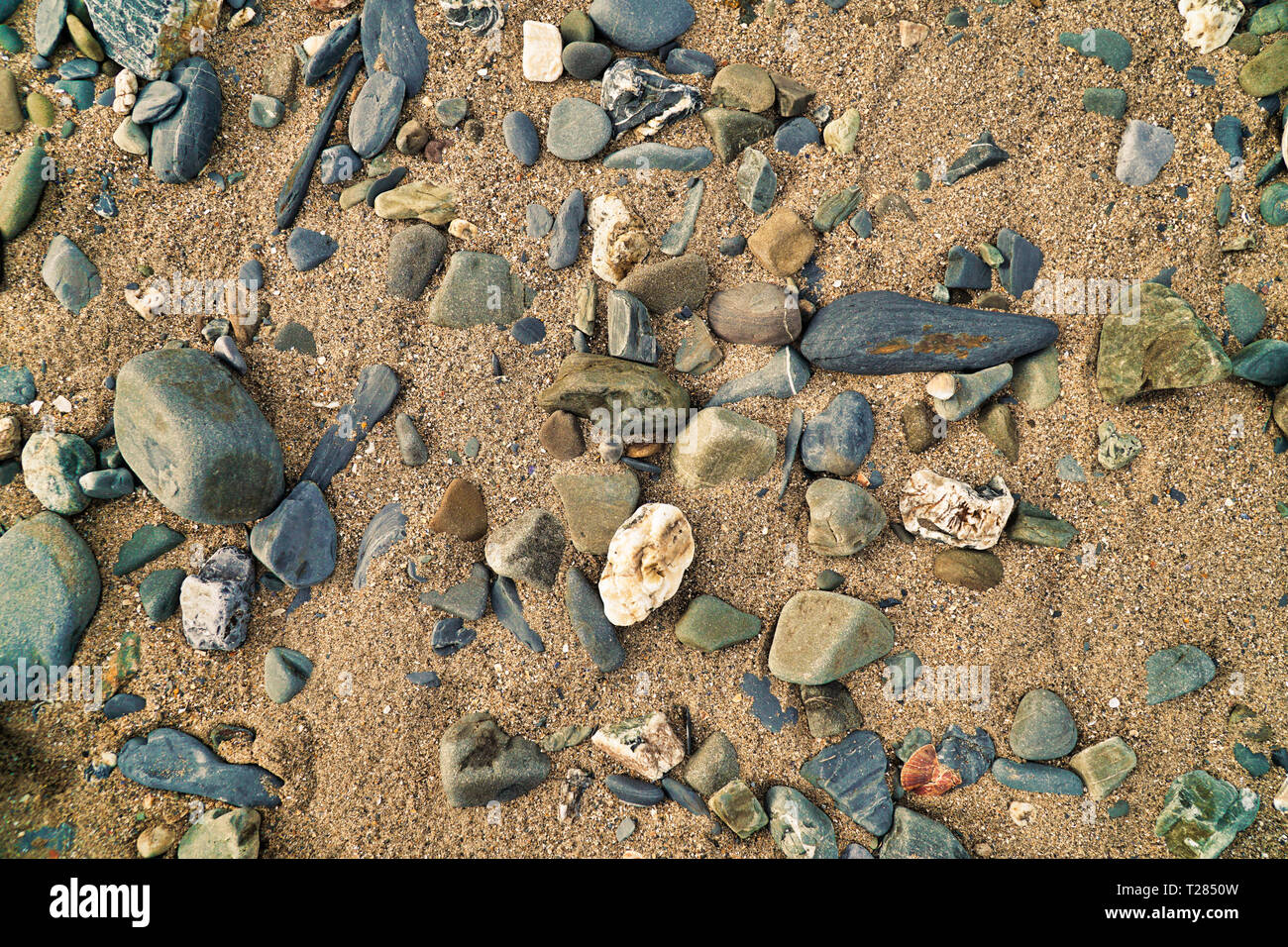 Beach - Sand & Pebbles Stock Photo - Alamy
