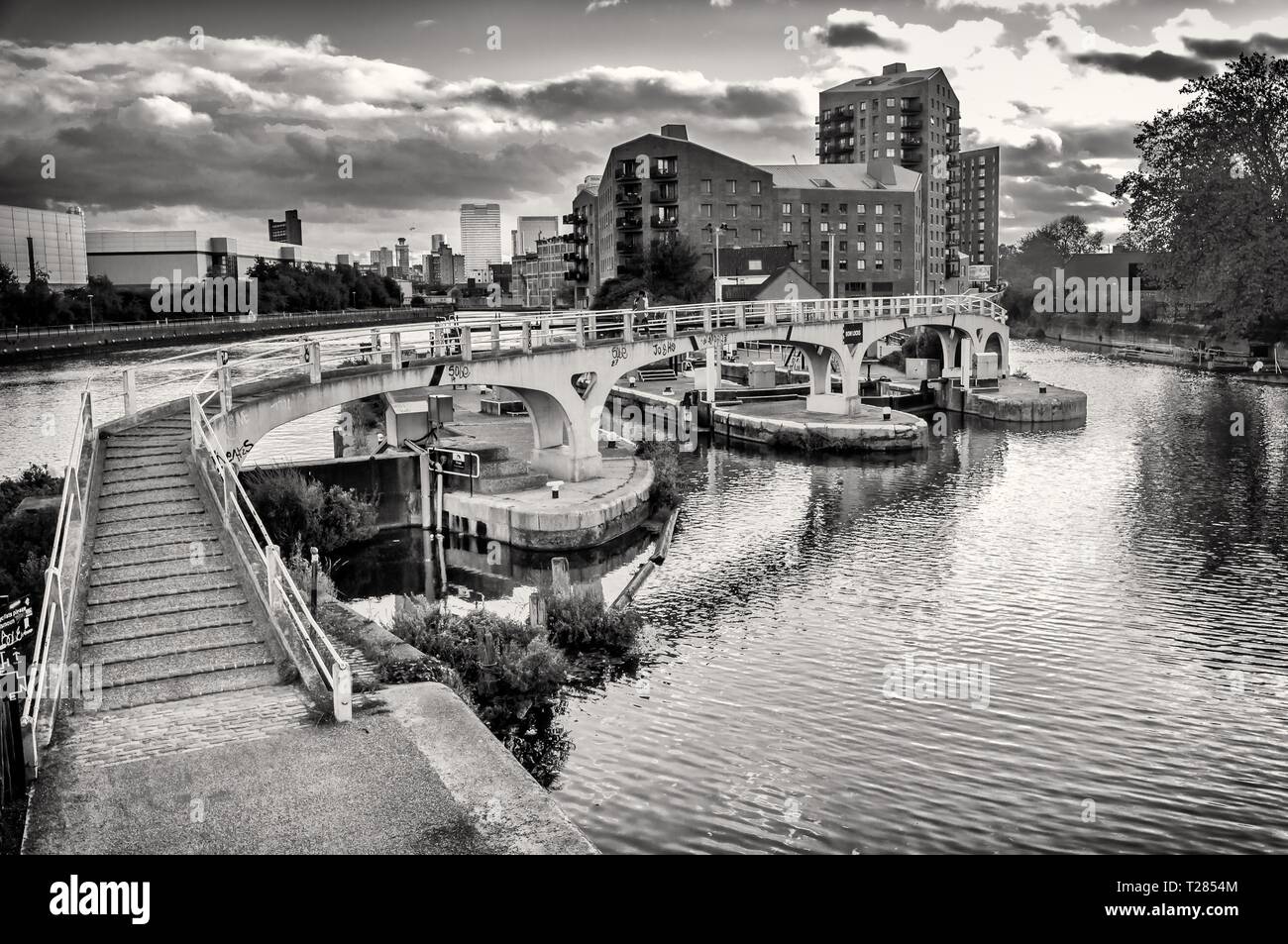 Bow Locks, a set of bi-directional locks in Bromley-by-Bow and South ...