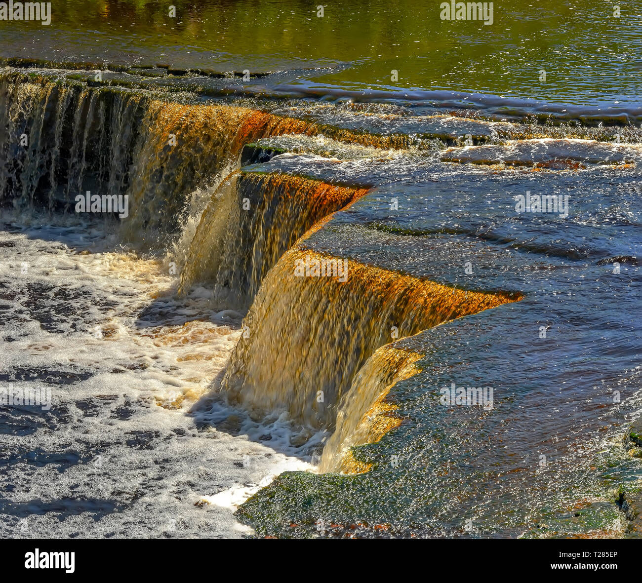 Tosno waterfall, the largest waterfall in Europe — about 30 meters wide ...