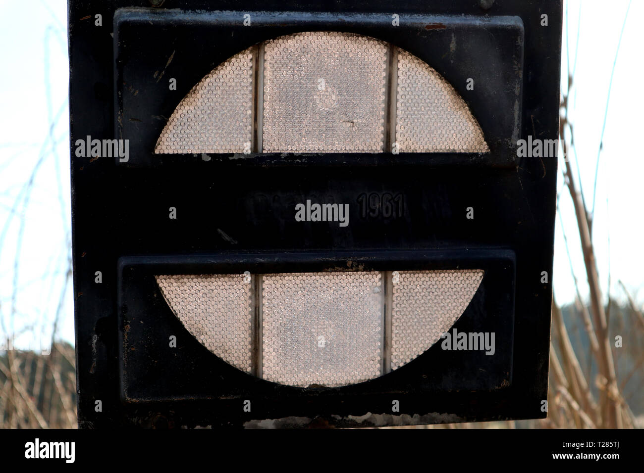 train sign for terminus or siding Stock Photo - Alamy