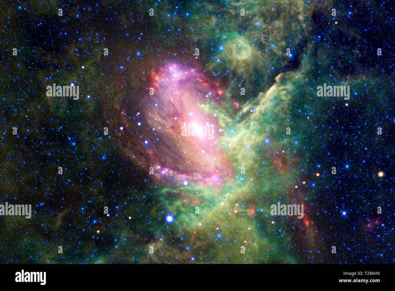 Infinite beautiful cosmos background with nebula and stars. Elements of ...