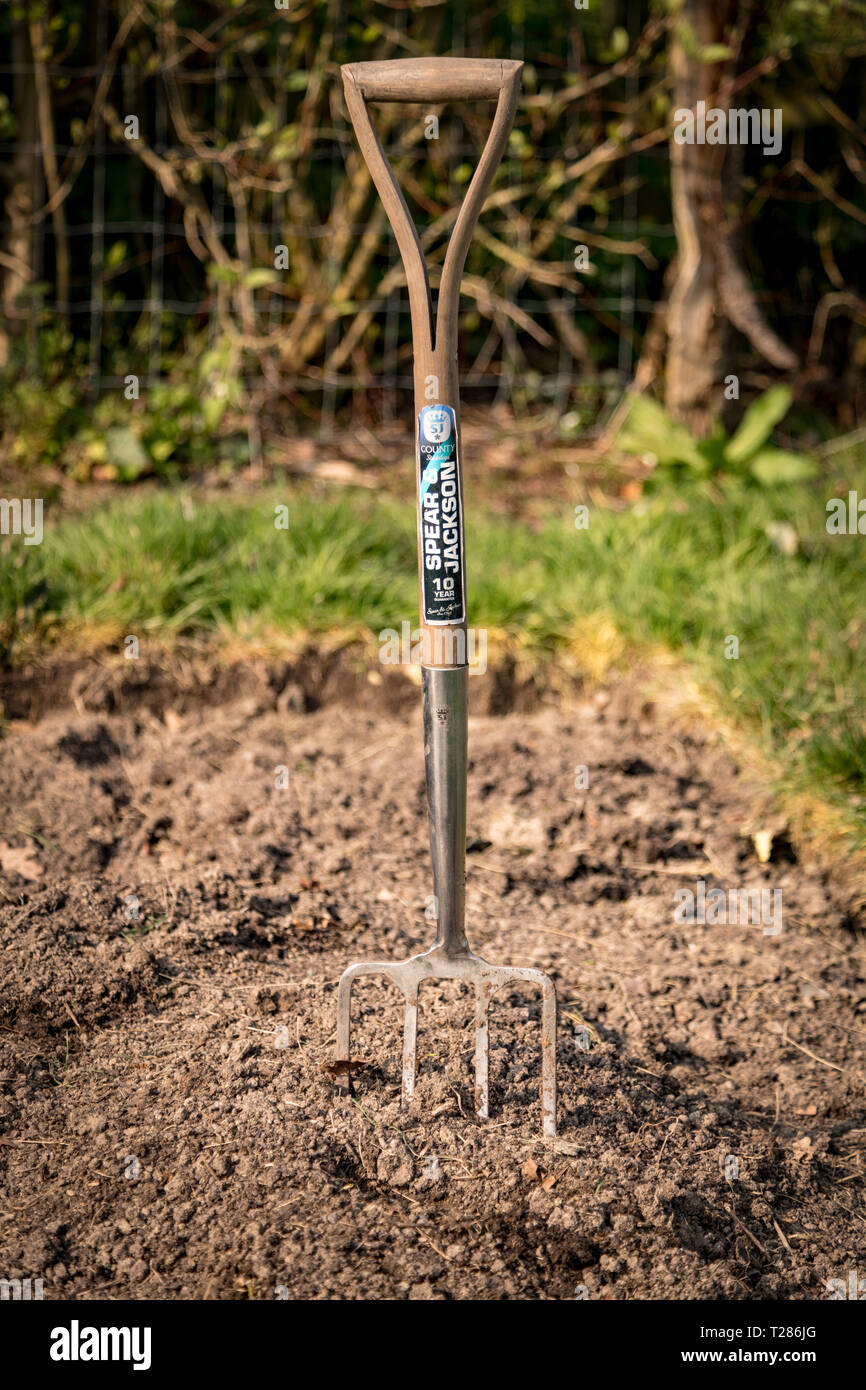 Fork in dug over ground hi-res stock photography and images - Alamy