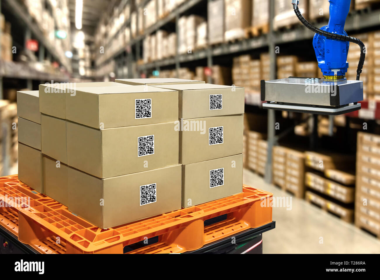 Smart logistic industry 4.0 , QR Codes Asset warehouse and inventory ...