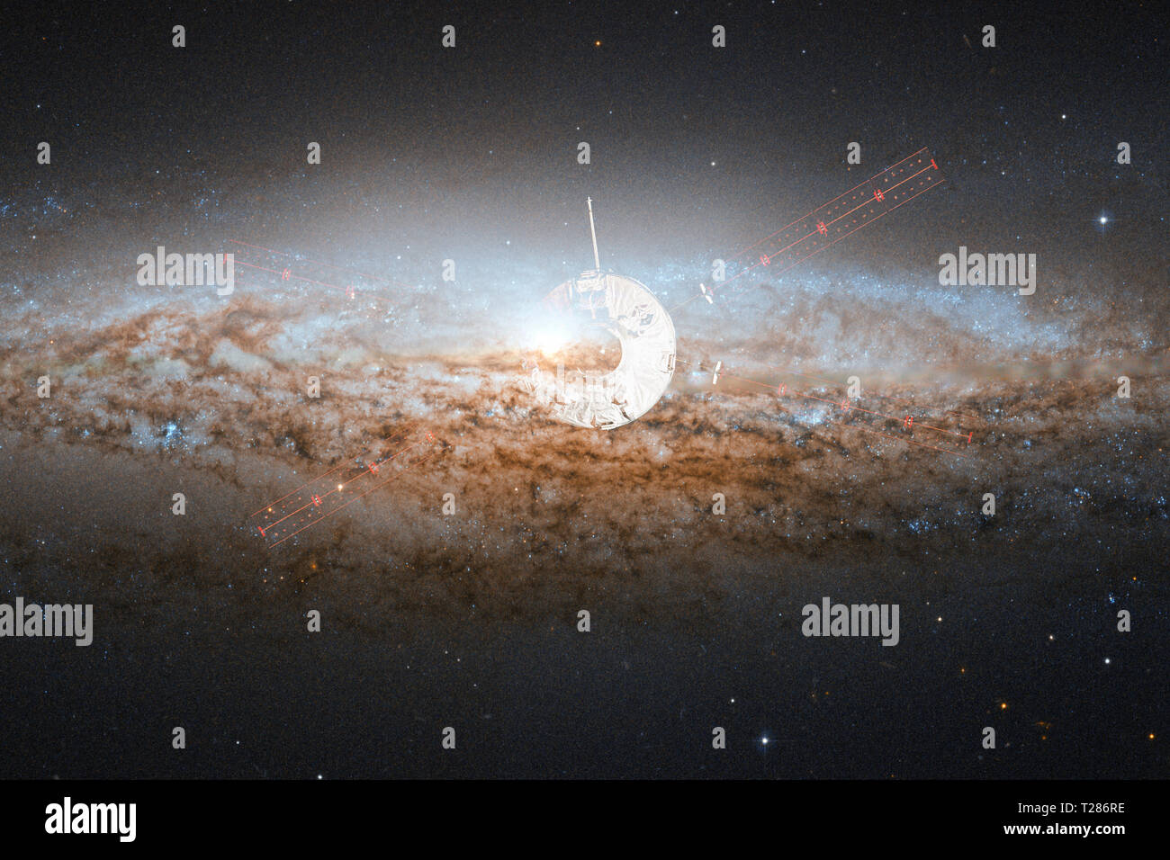 Spacecraft launch into space. Beauty of outer space. Billions of ...