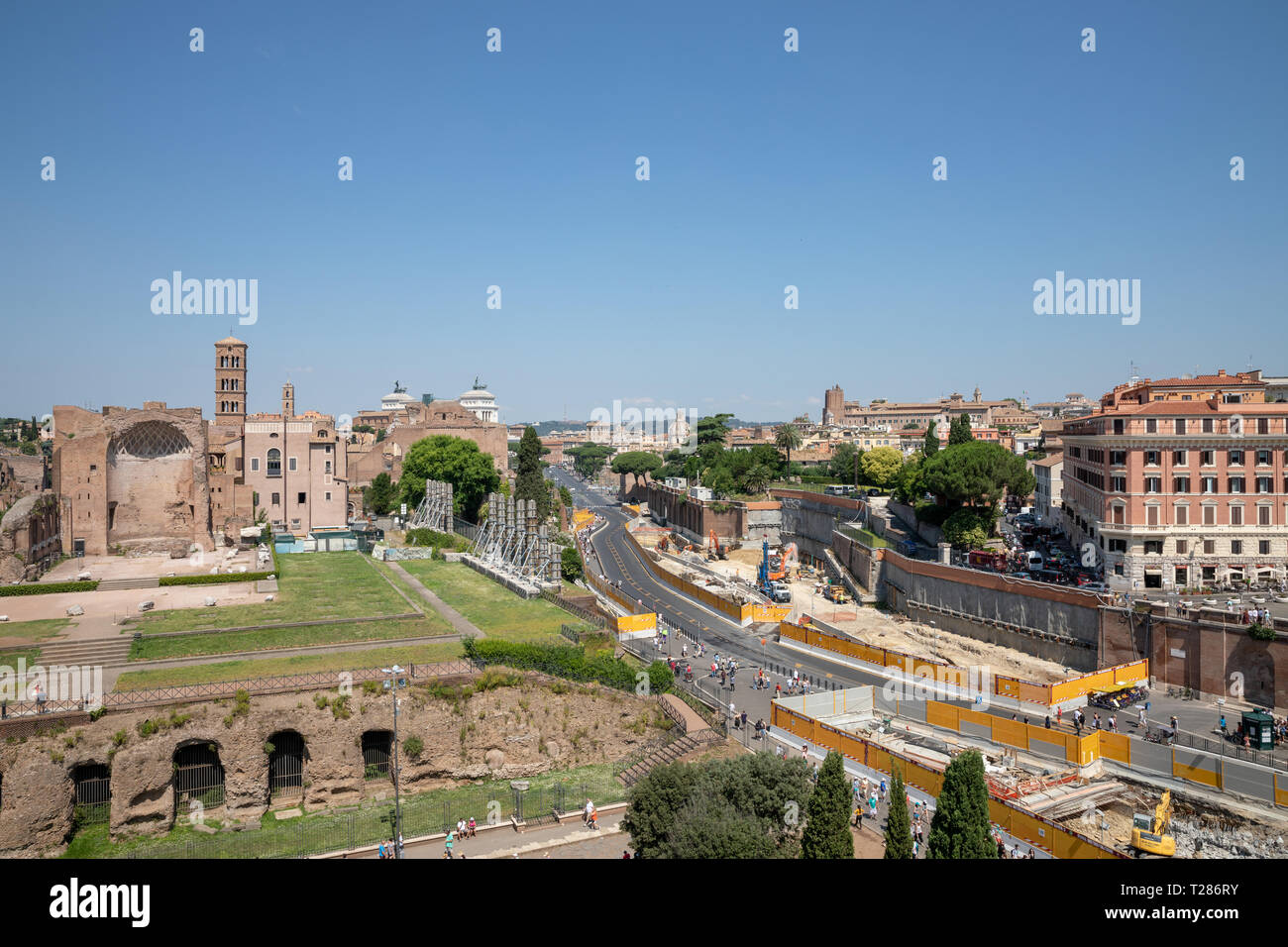 Rome vintage aerial view hi-res stock photography and images - Alamy
