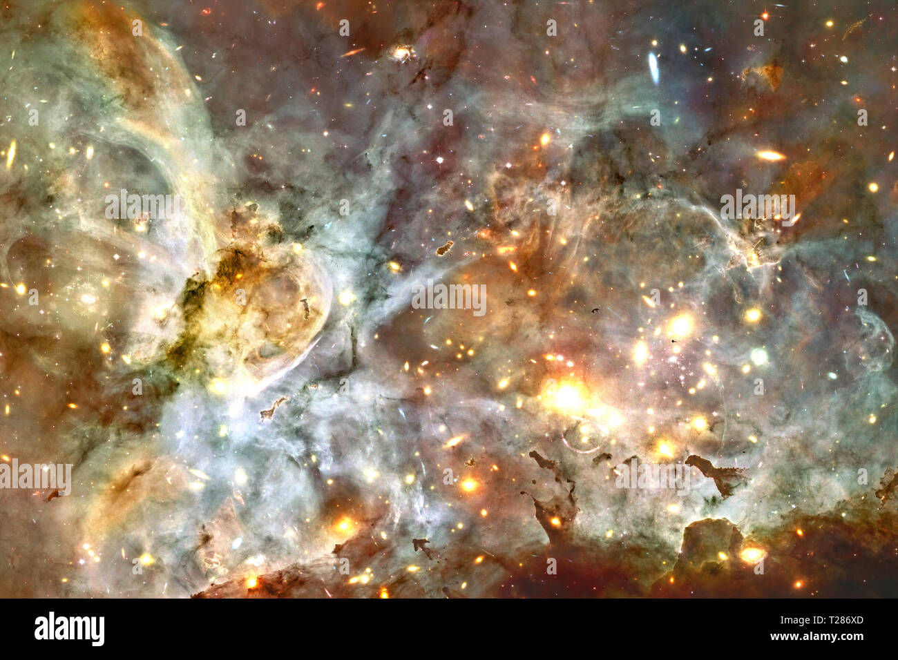 Universe filled stars, nebula and galaxy. Cosmic art, science fiction ...