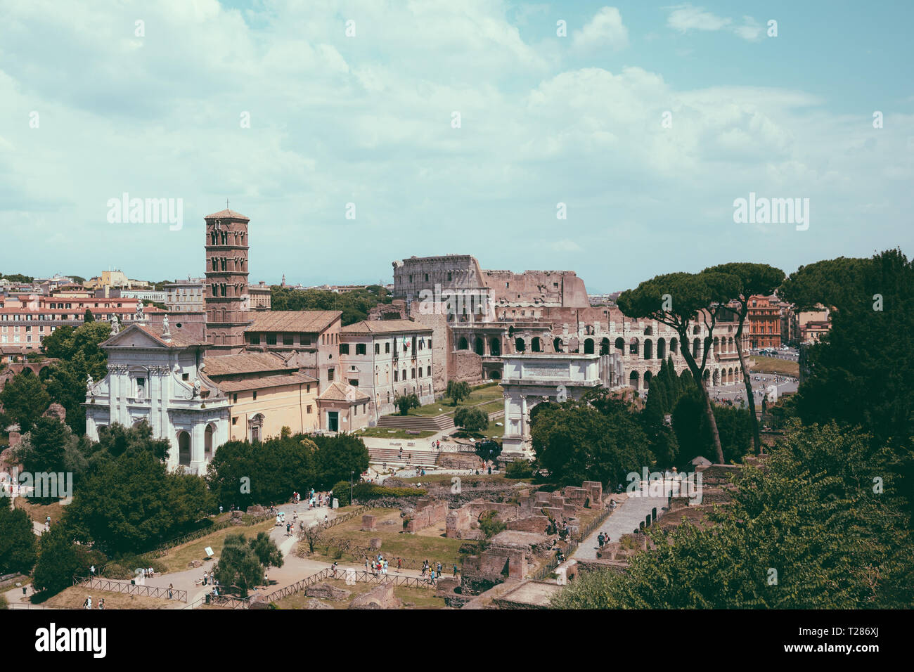 Foro romano aerial hi-res stock photography and images - Alamy