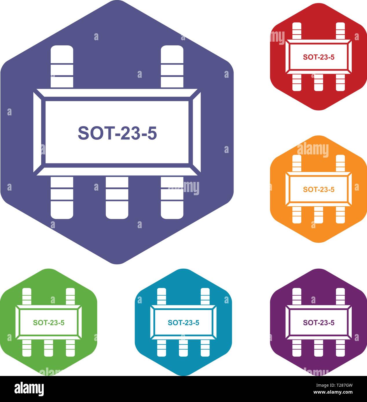 Military microchip icons vector hexahedron Stock Vector Image & Art - Alamy