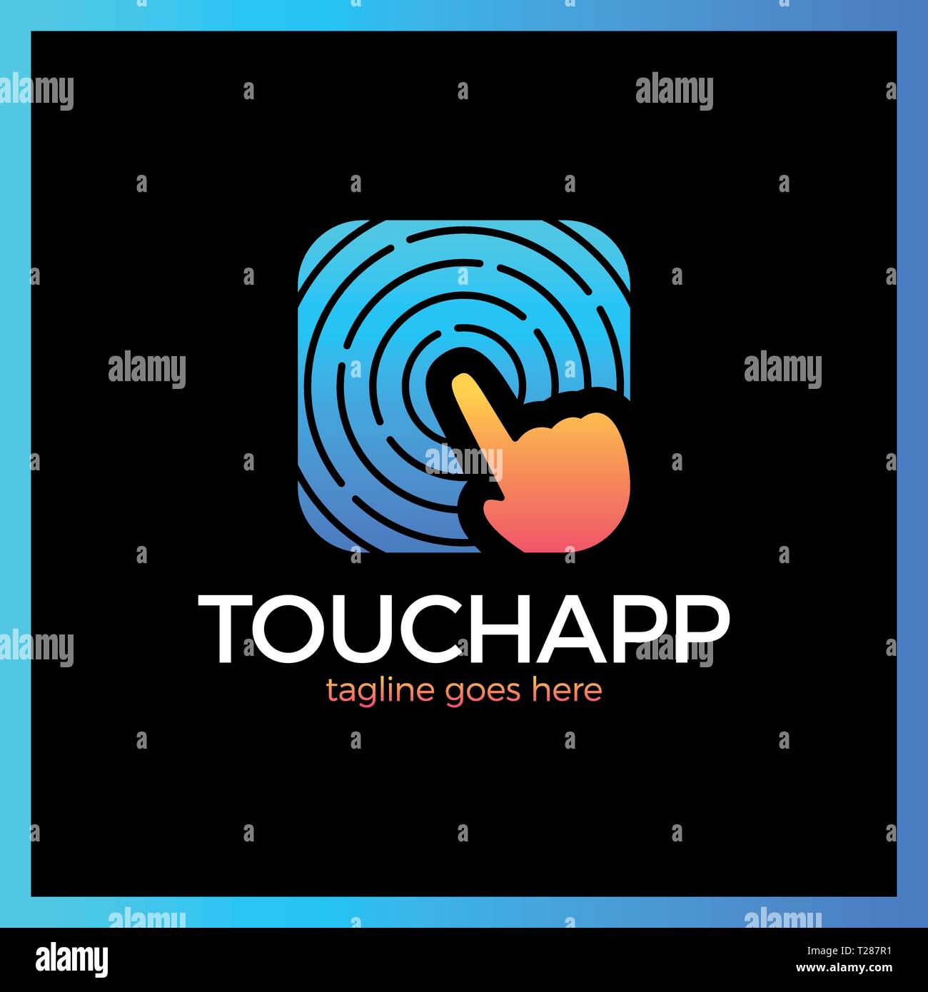 Touch Square Watch App Colorful Logo Stock Vector Image & Art - Alamy