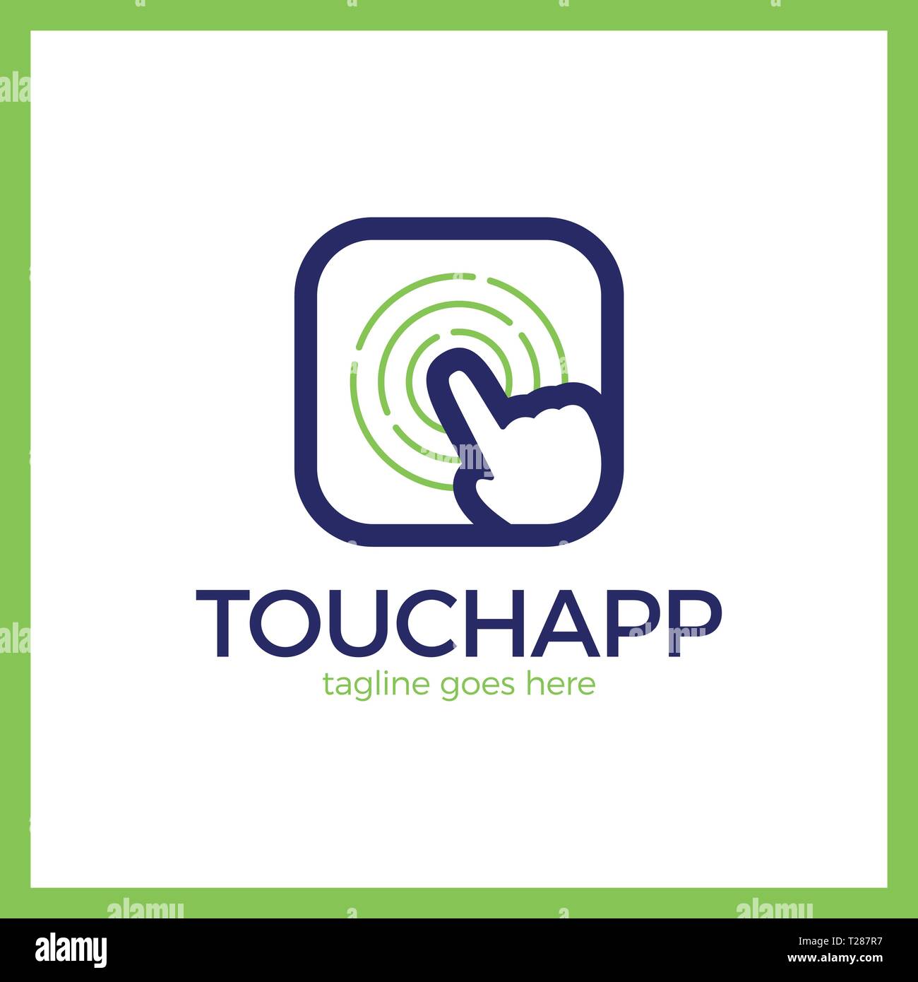 Touch Square Watch App Logo Stock Vector Image & Art - Alamy