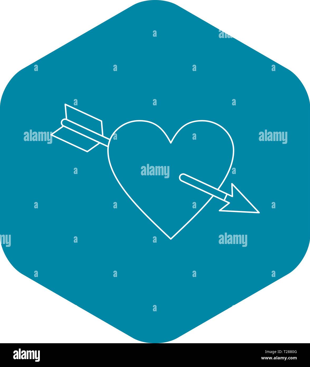 Amour symbol with heart and arrow icon Stock Vector Image & Art - Alamy