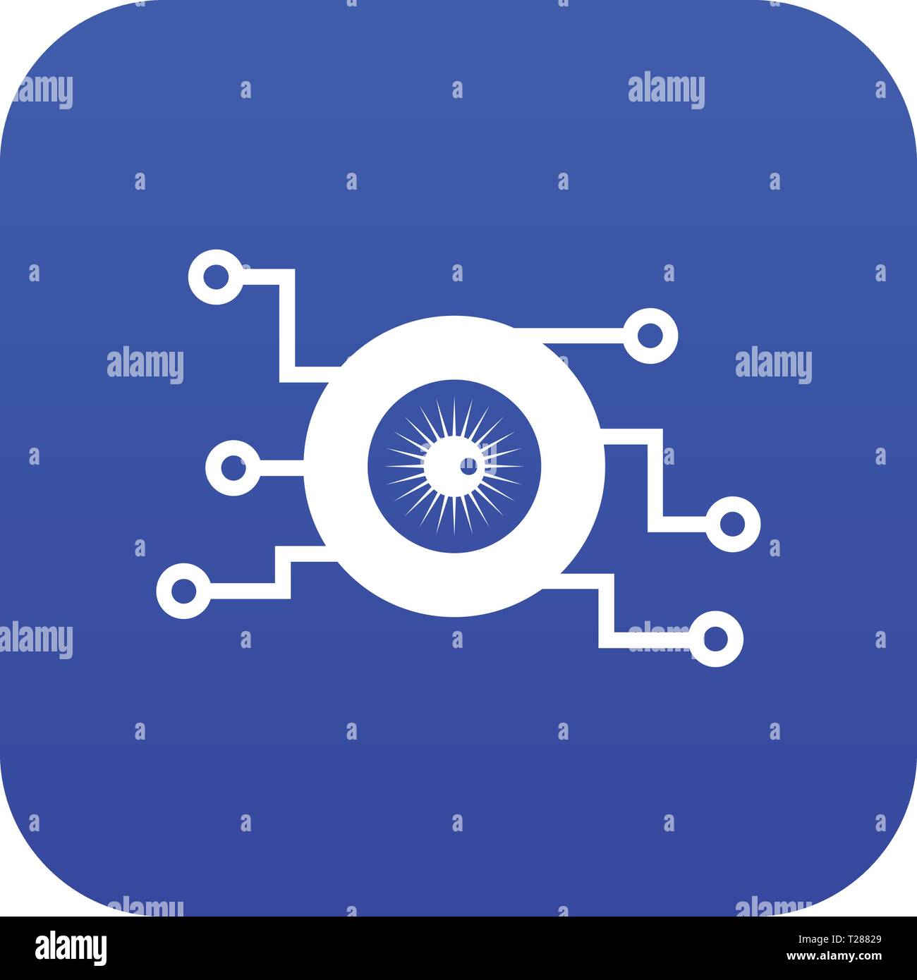 Cyber eye symbol icon digital blue Stock Vector Image & Art - Alamy