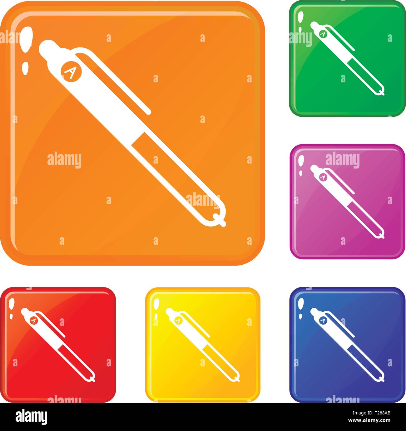 Brand envelope icons set vector color Stock Vector Image & Art - Alamy