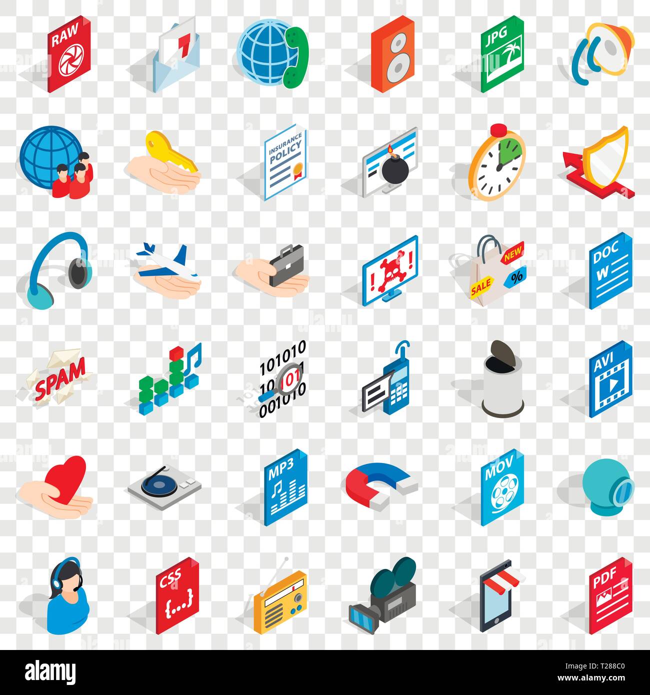 Web information icons set, isometric style Stock Vector Image & Art - Alamy