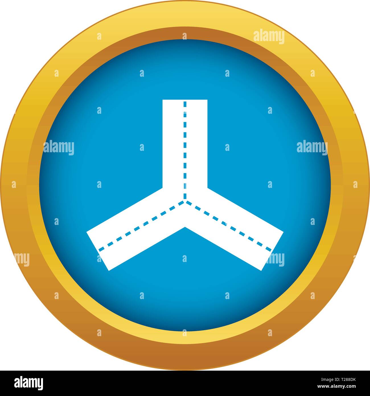 Three roads icon blue vector isolated Stock Vector Image & Art - Alamy