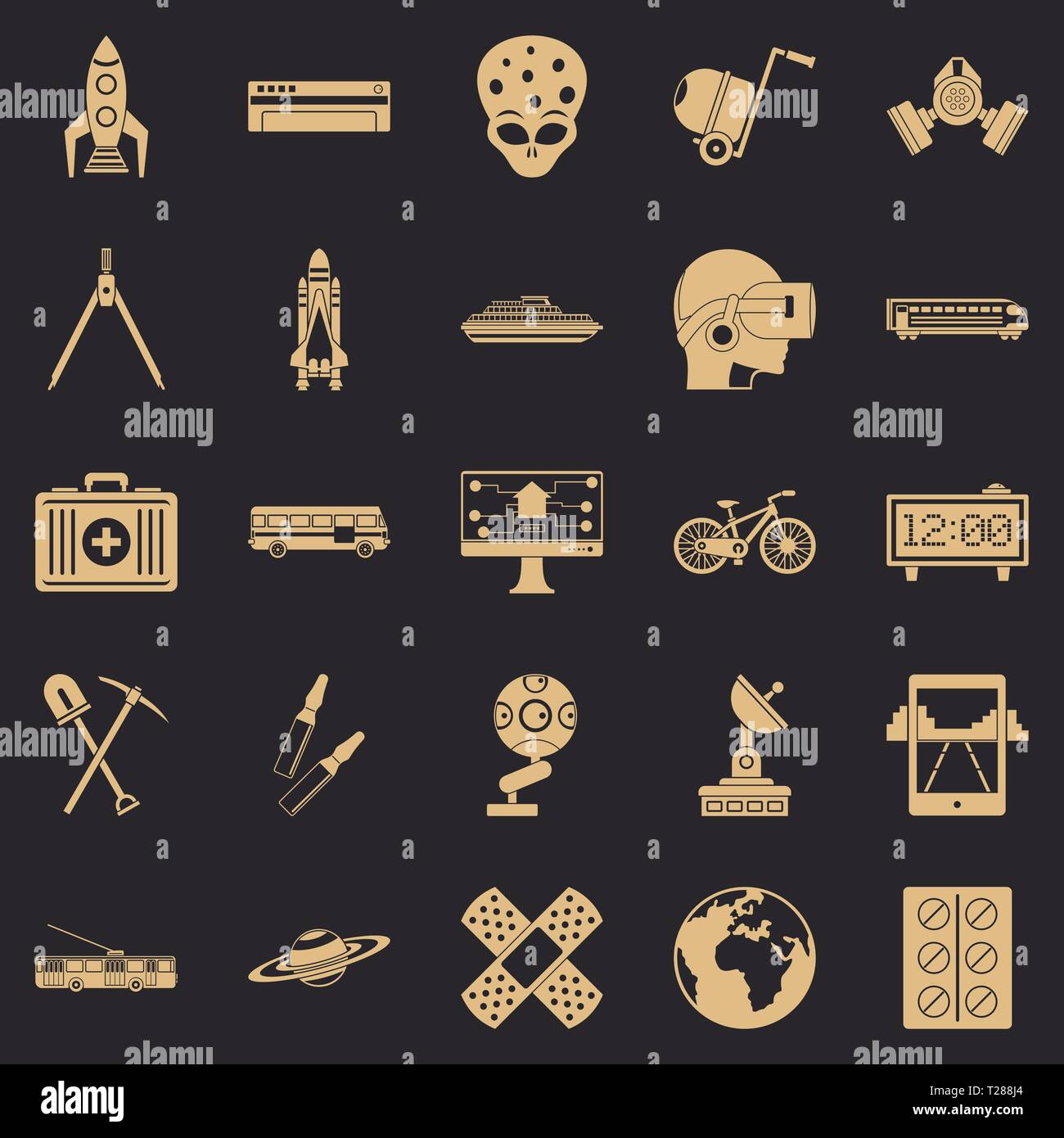 Smart technology icons set, simple style Stock Vector Image & Art - Alamy