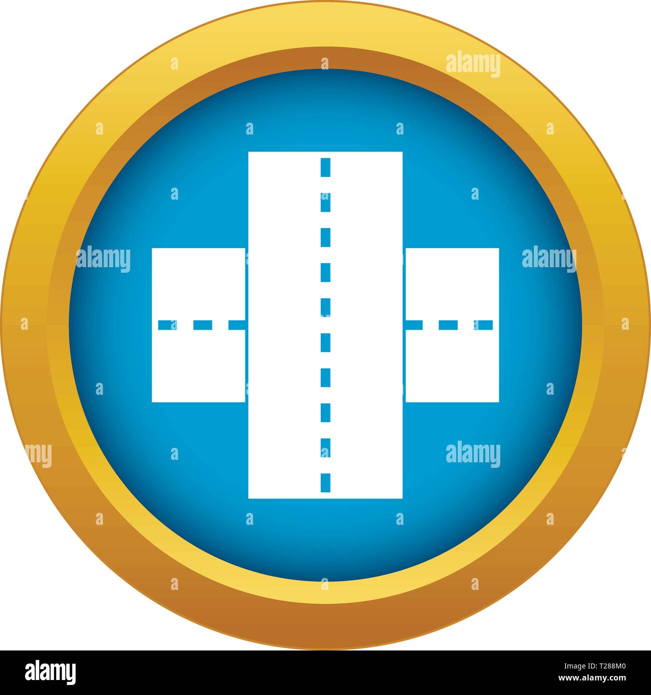 Two roads icon blue vector isolated Stock Vector Image & Art - Alamy