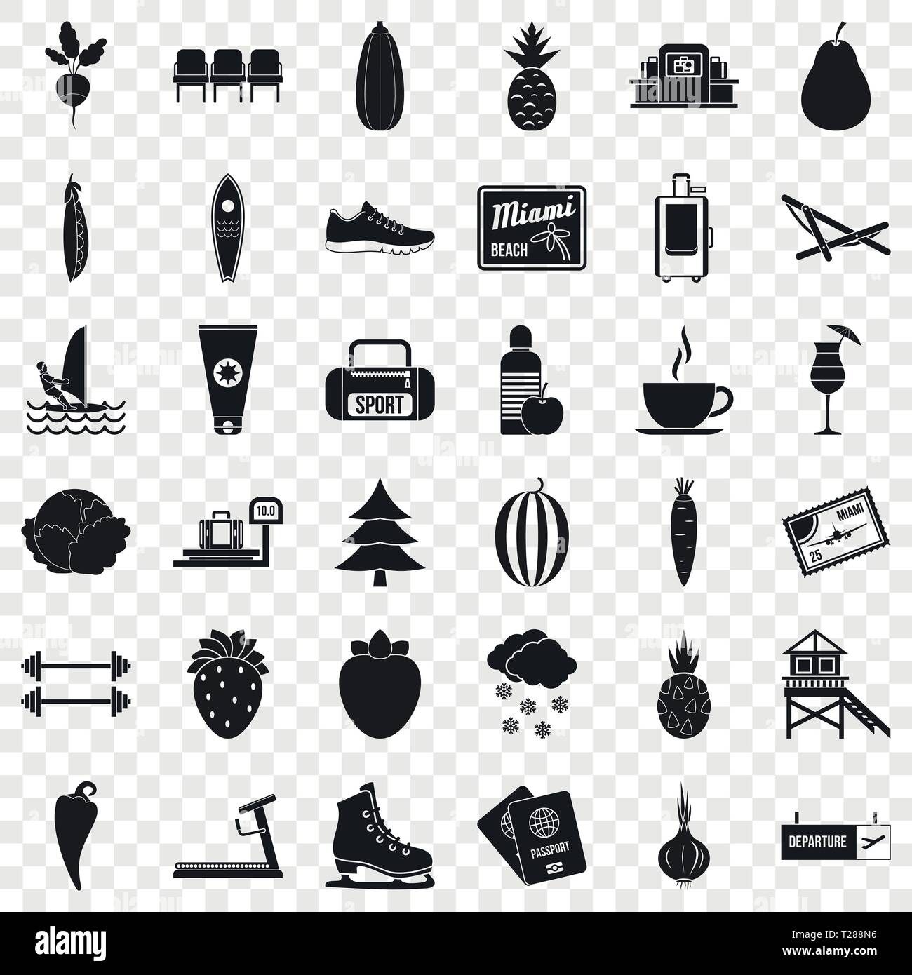 Wellness equipment icons set, simple style Stock Vector Image & Art - Alamy