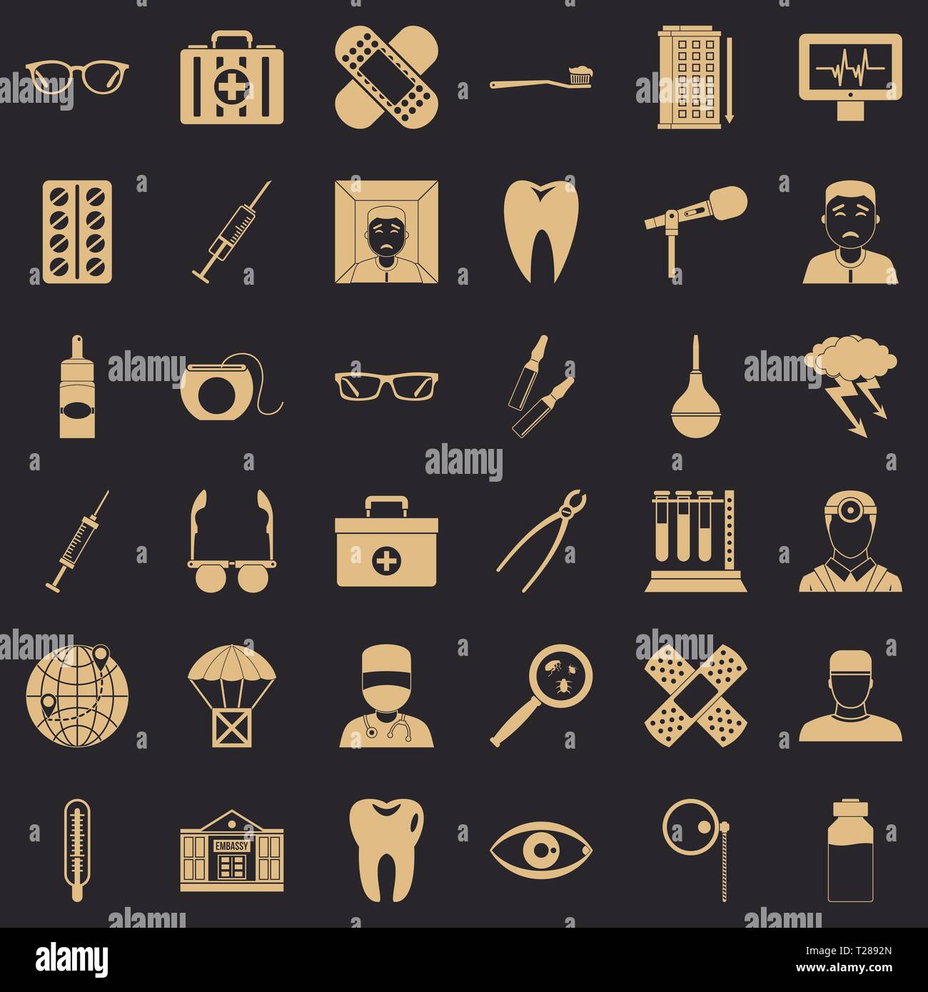 Doctor icons set, simple style Stock Vector Image & Art - Alamy