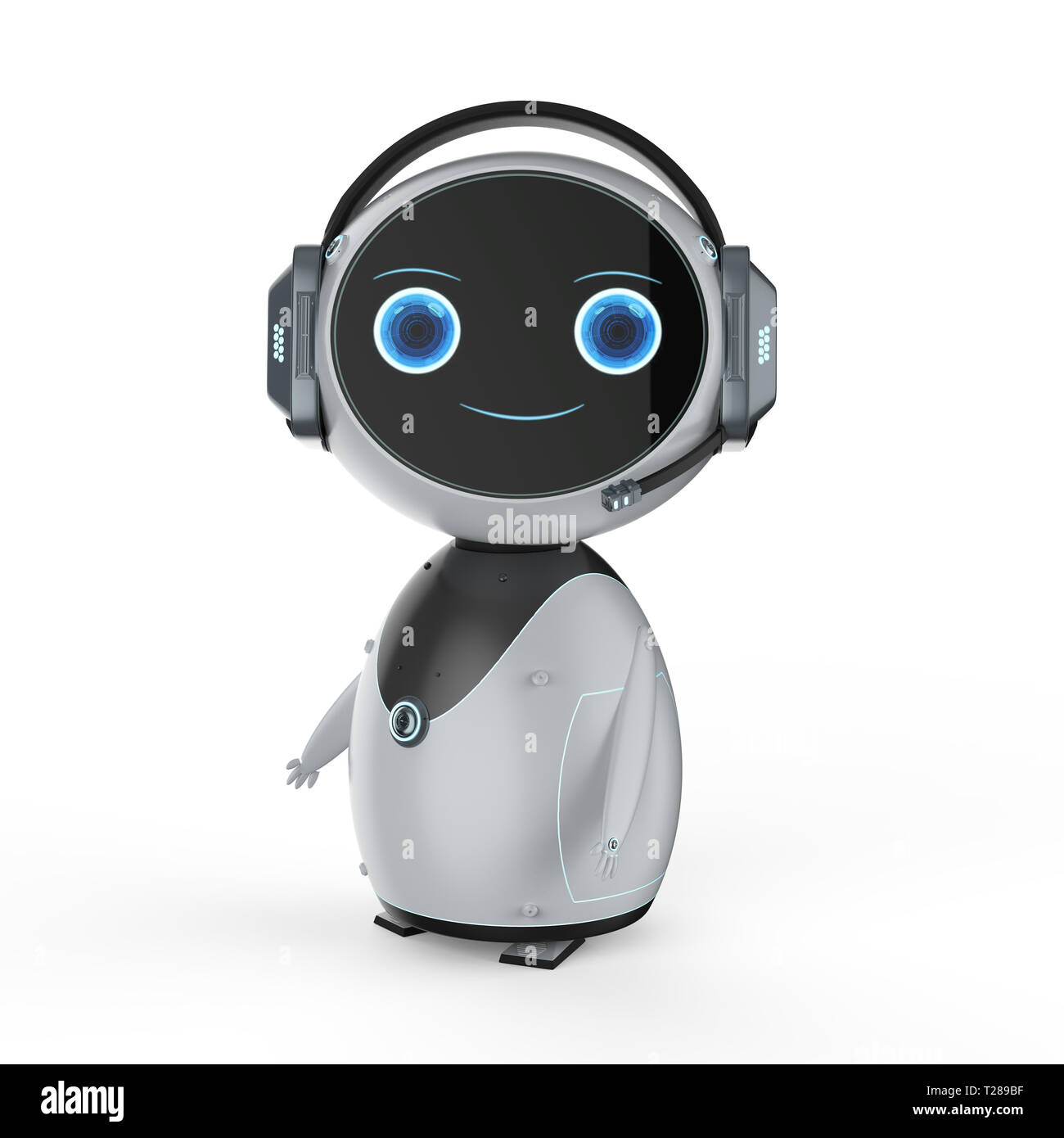 Robot with headphones Cut Out Stock Images & Pictures - Alamy