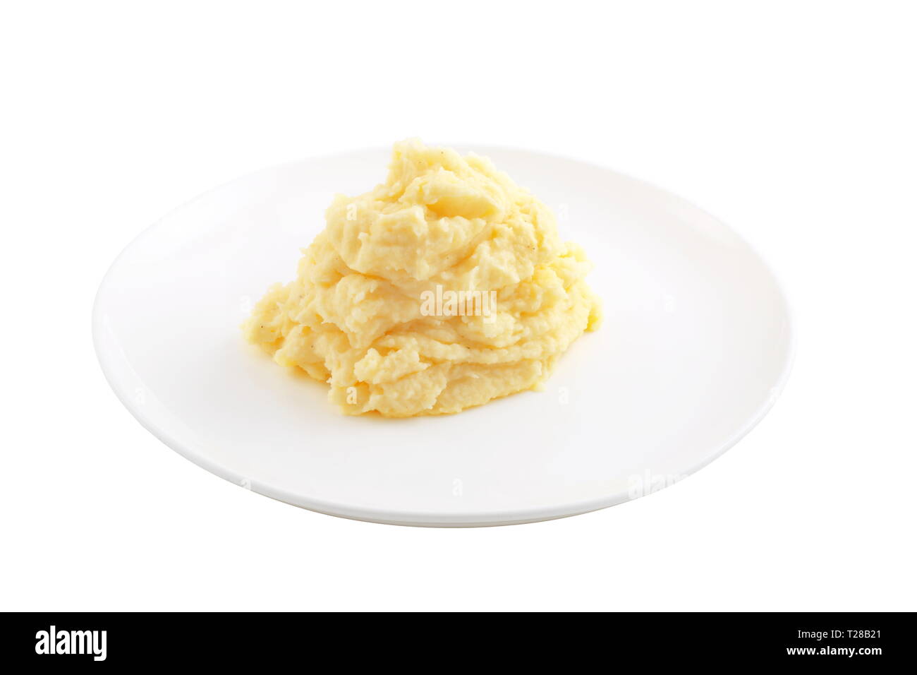 Mashed potatoes on a white background Stock Photo - Alamy