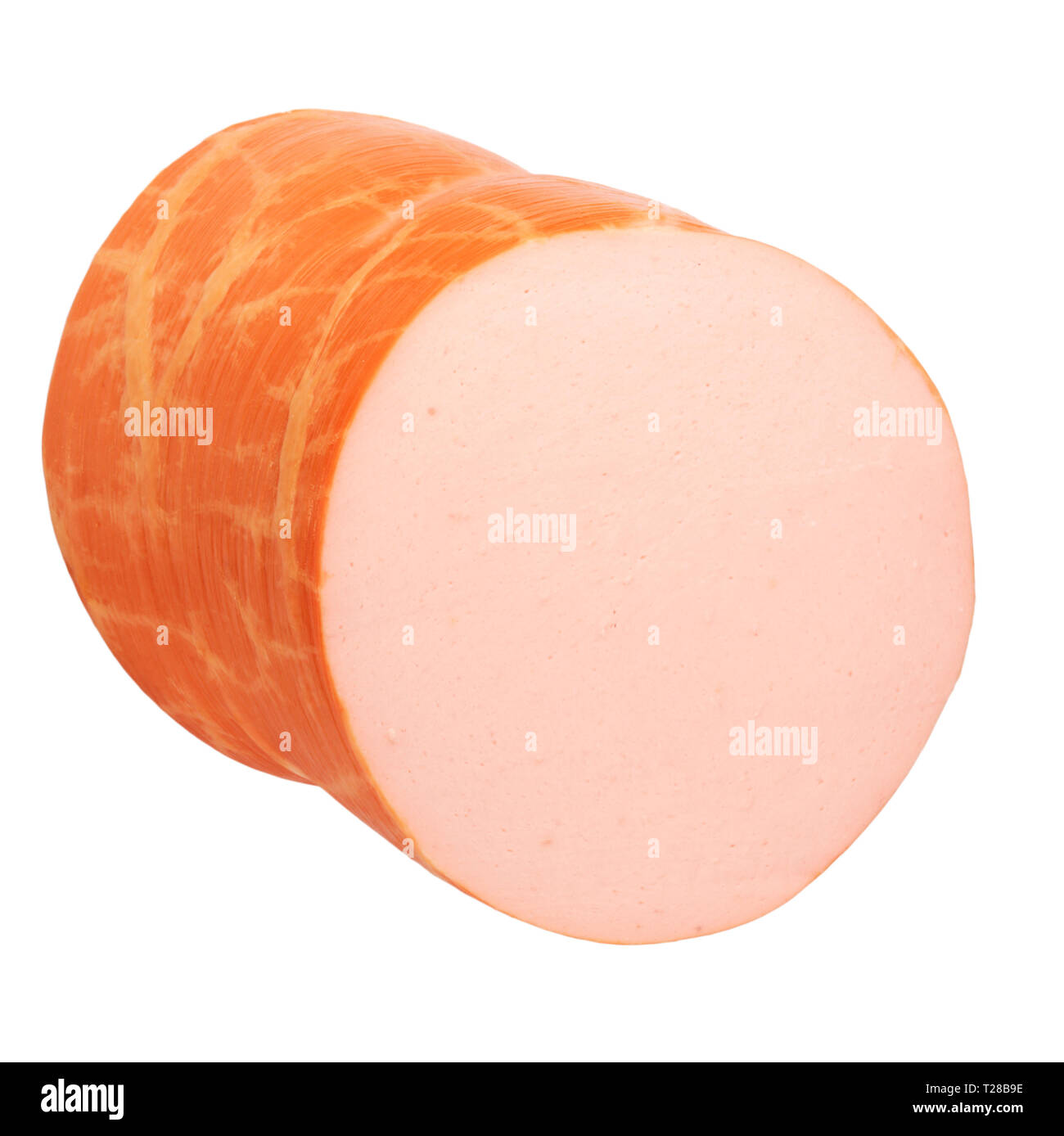 One Sausage Isolated Stock Photo - Alamy