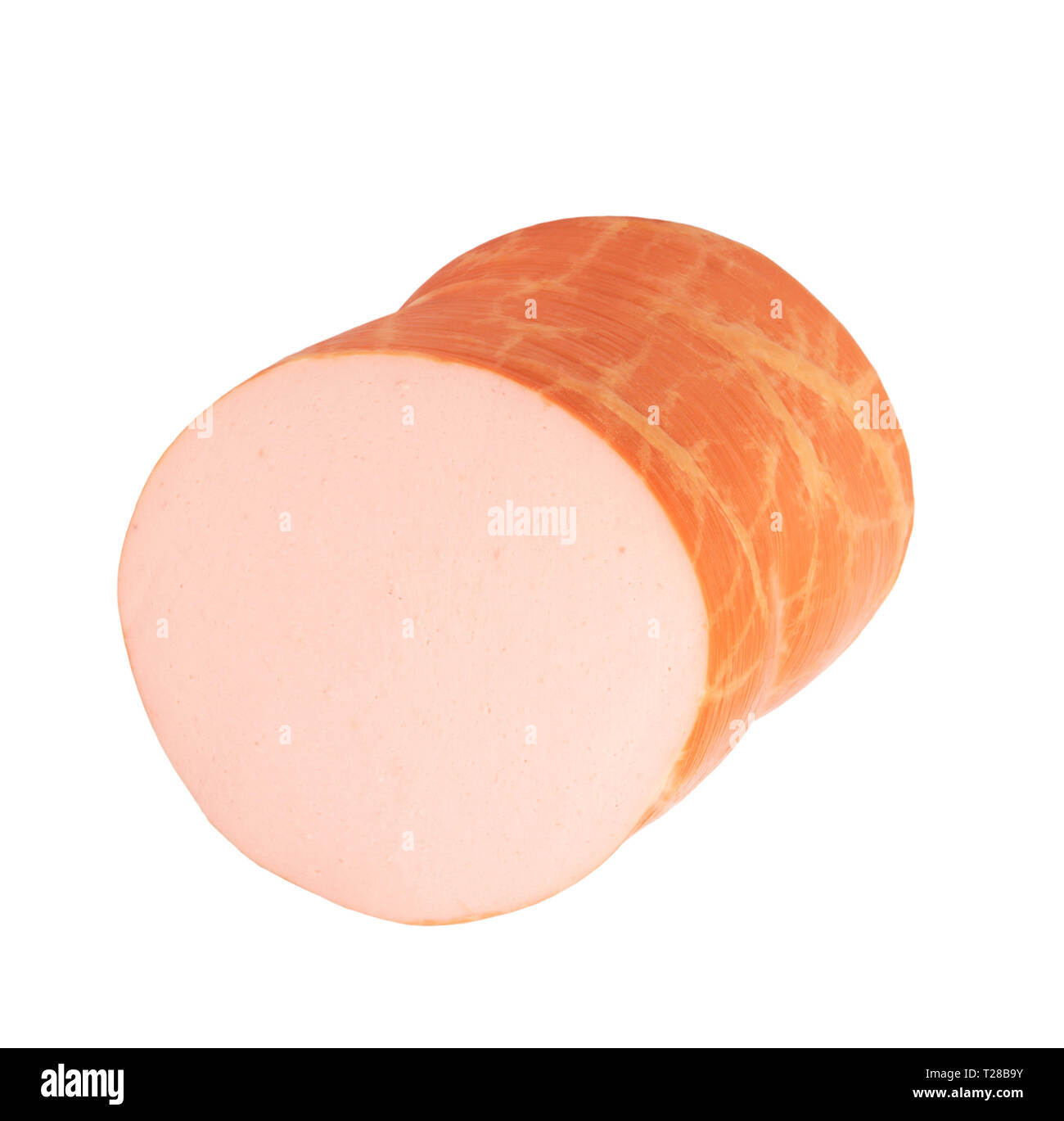 One Sausage Isolated Stock Photo - Alamy