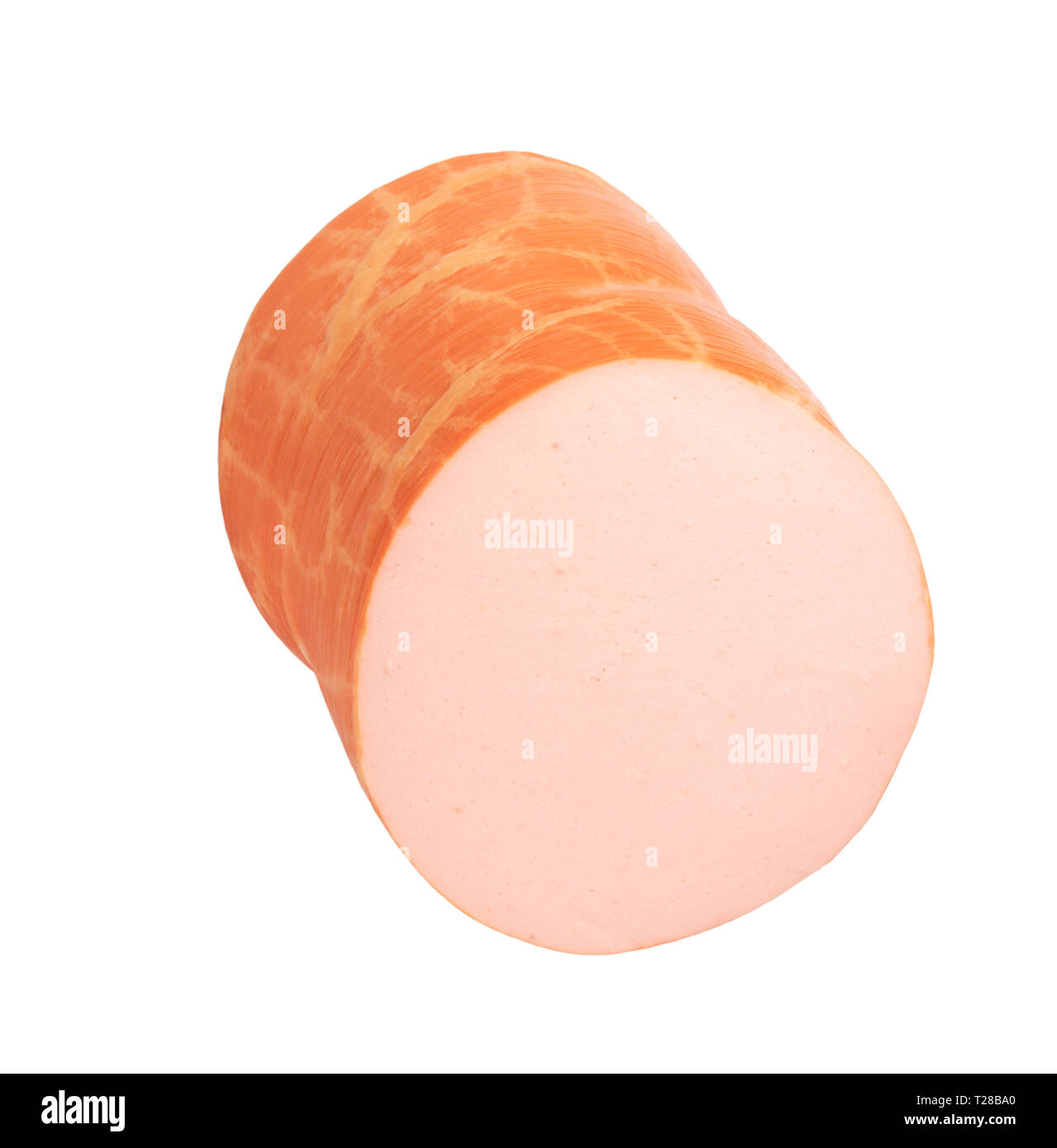 One Sausage Isolated Stock Photo - Alamy