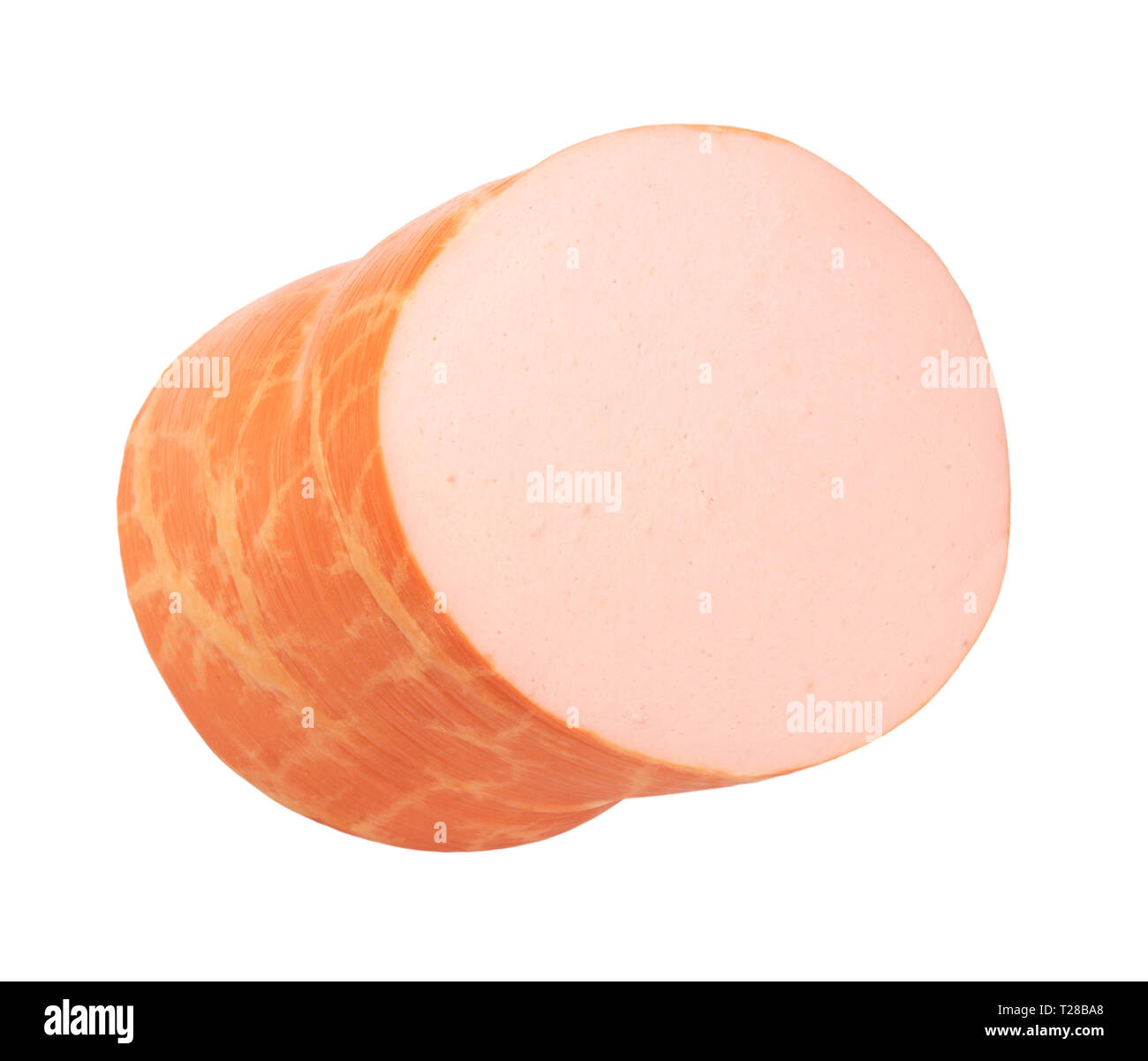 One Sausage Isolated Stock Photo - Alamy