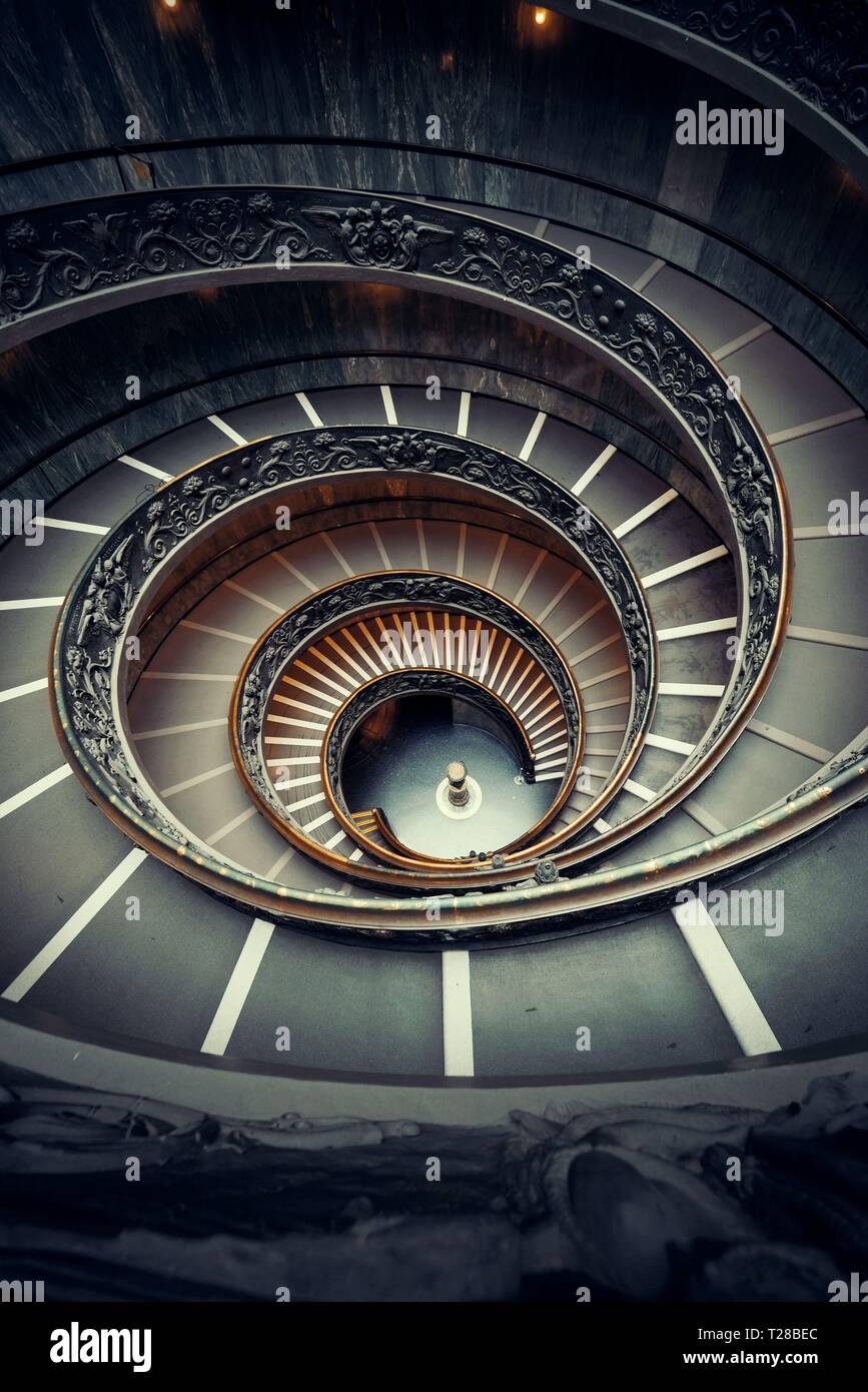 Spiral staircase in Vatican Museum Stock Photo - Alamy