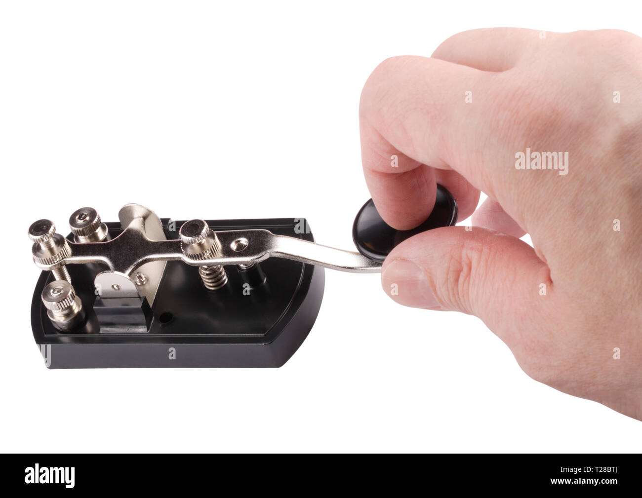 Vintage morse key hand hi-res stock photography and images - Alamy